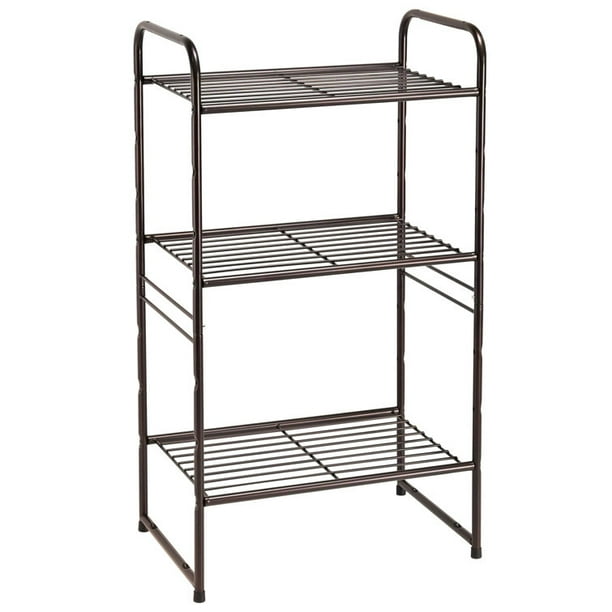 3-Tier Kitchen Storage Shelf Heavy Duty Storage Stand Adjustable Shelf ...