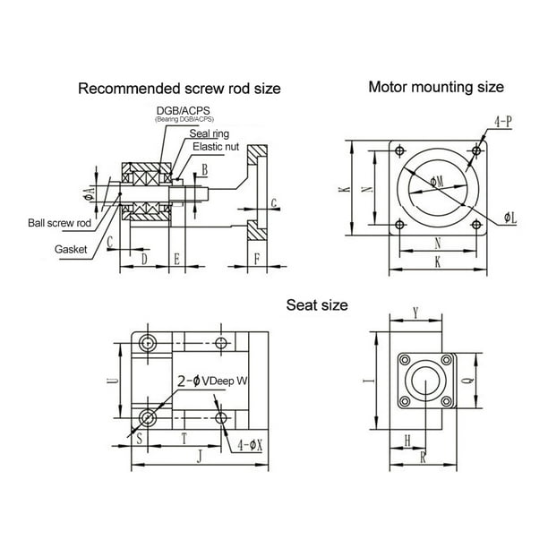 Stepper Motor , Motor Mounting Bracket, CNC Teil, With Nuts And Screws ...