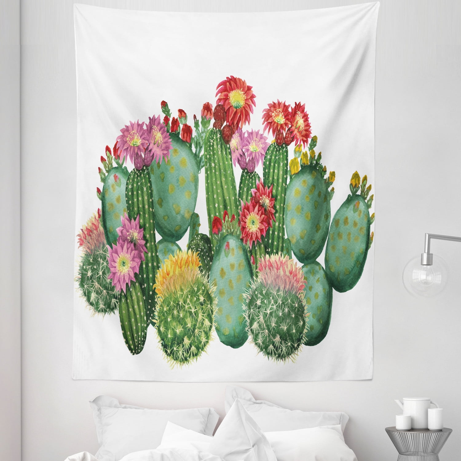 Cactus Tapestry, Saguaro Cask Hedge Hog Prickly Pear Opuntia Tropical ...