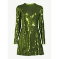 Scoop Women's Sequin Mini Dress with Ruffled Hem - Walmart.com