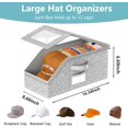 1 Pack Hat Storage Box for Baseball Caps, Stackable Hat Storage for ...