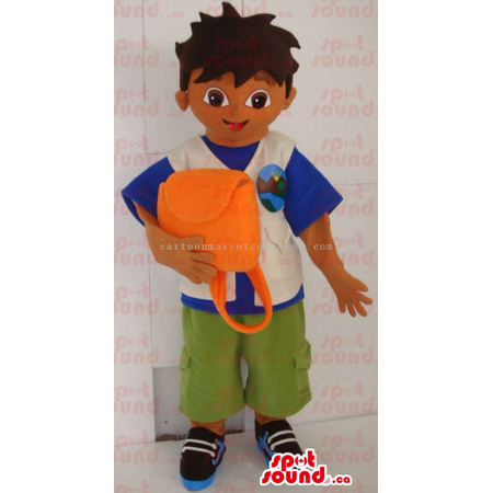 Dora The Explorer Boy Character SPOTSOUND Mascot From Cartoon Series ...