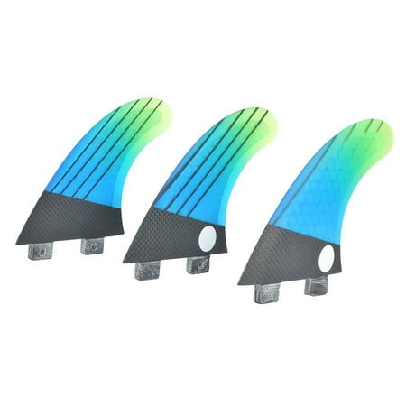 Fiberglass Surfboard Fin, 2PCS Side Fin+1PCS Middle Fin Three Fins ...