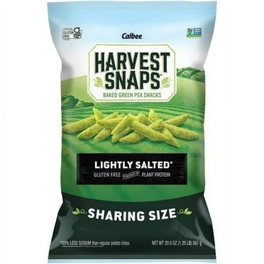 Harvest Snaps Lightly Salted Baked Green Pea Crisps - Gluten-Free ...