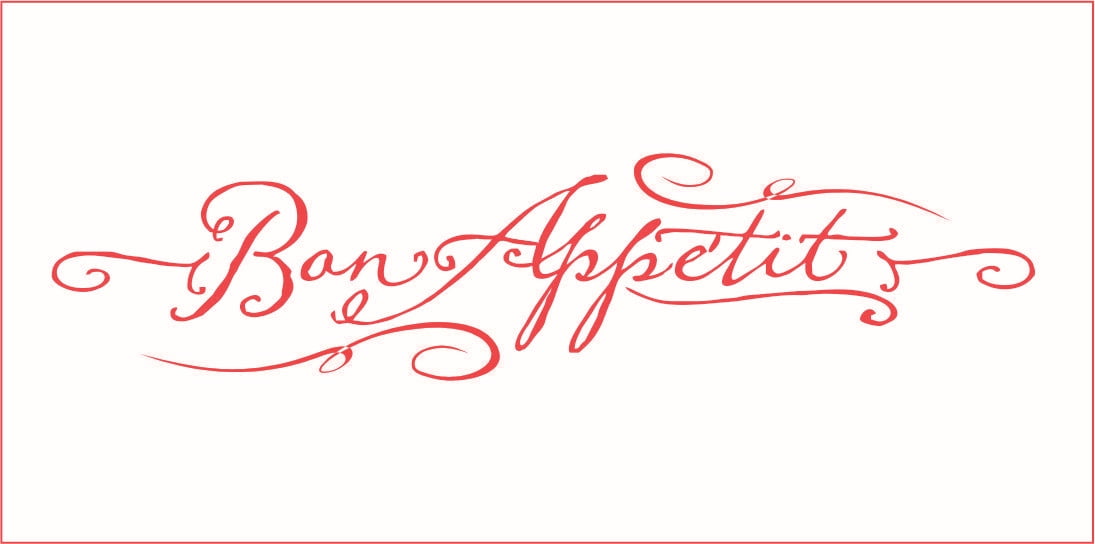 Bon Appetit #2 Vinyl Decal - Large - Red - Walmart.com