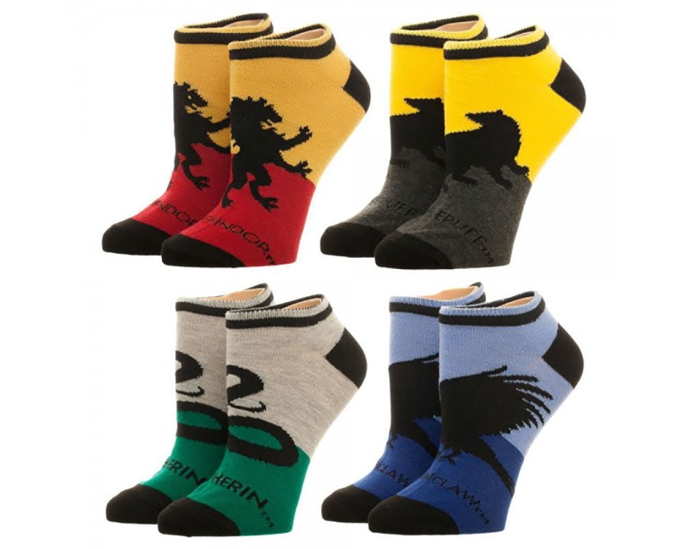 Harry Potter Hogwarts House Ankle Socks 4 Pack - Walmart.com