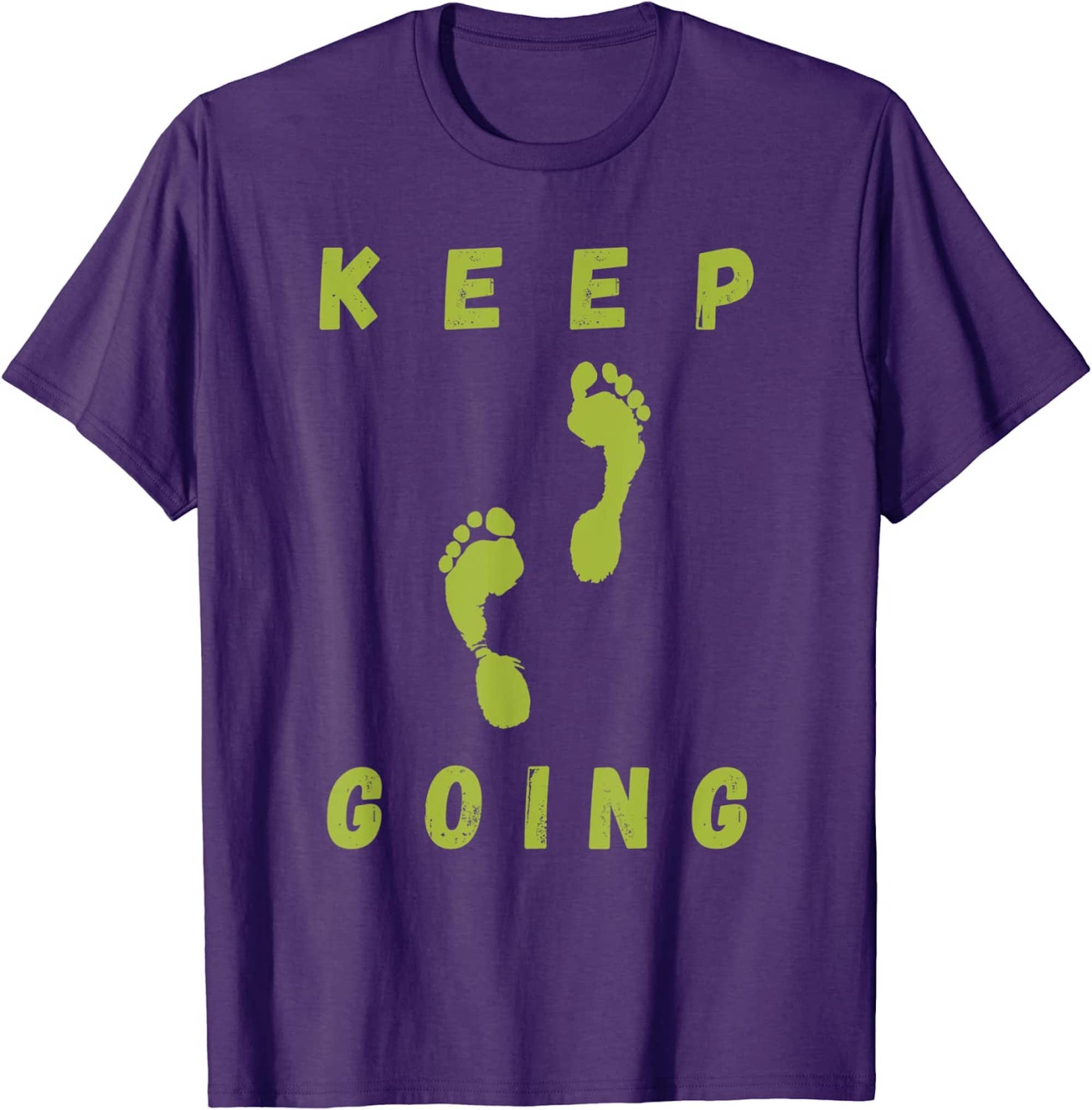 Cool Keep Going Motivational Quote Meme Walking Footprints T-Shirt ...