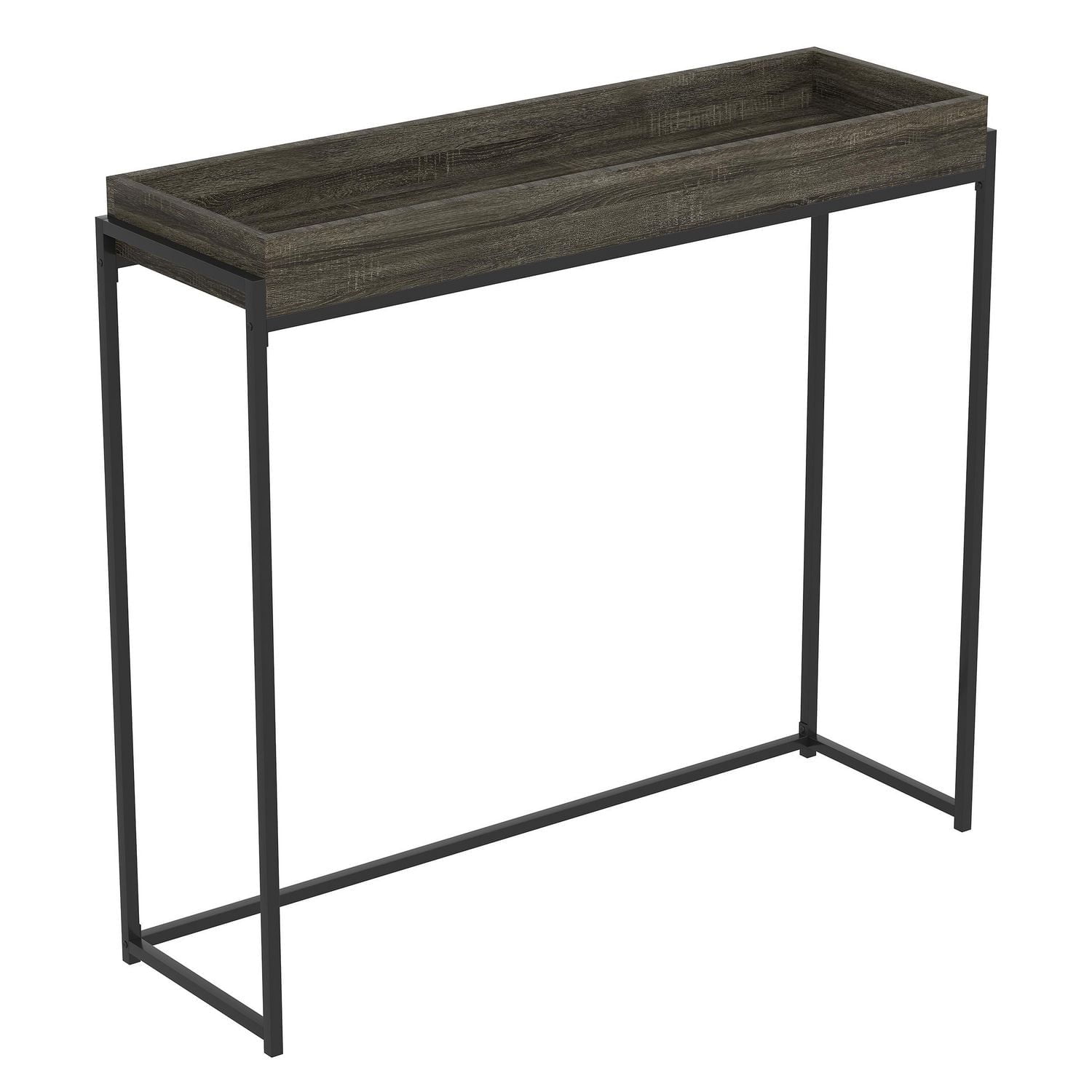 Click here for Safdie & Co. Console Table 35l Dark Grey Sunken Tr... prices