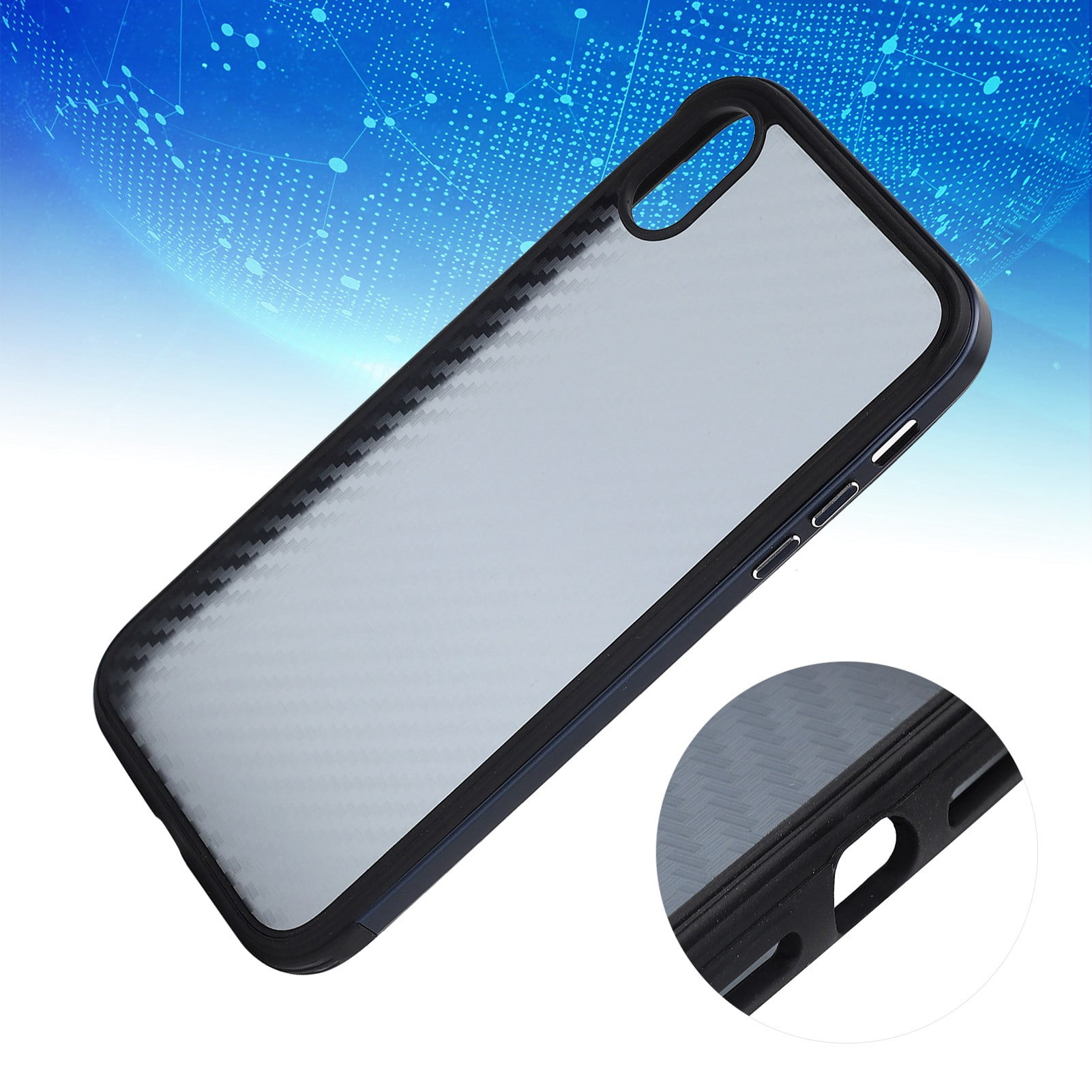 Buy SULADA Mobile Phone Covers Fiber Texture Full Body Metal Frame ...