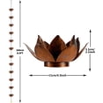 8.5 ft Lotus Rain Chain, 12 Cups Decorative Chains for Gutters ...