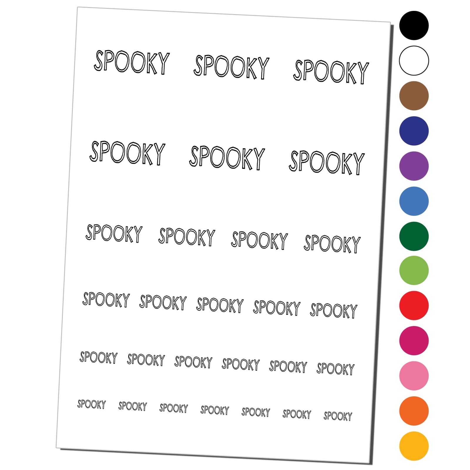 Spooky Halloween Fun Text Water Resistant Temporary Tattoo Set Fake ...