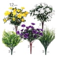 Artificial Plants Decor Set Indoor and Outdoor 12 Pieces Plastic Green ...