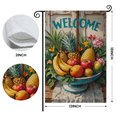 30x45Vibrant Color Welcome Garden Flag Tropical Fruit Theme Rustic ...