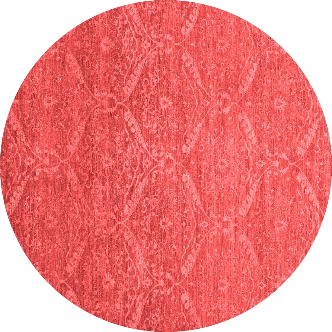 Ahgly Company Indoor Round Abstract Red Modern Area Rugs, 6' Round ...