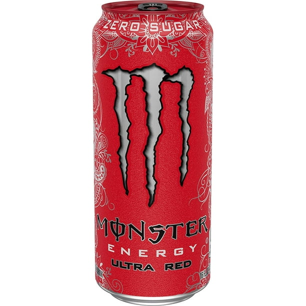 Monster Energy Ultra Red, Sugar Free Energy Drink, 16 Ounce (Pack of 15 ...