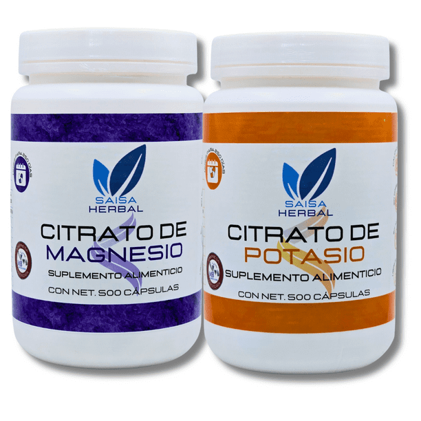 Citrato de Magnesio y Citrato de Potasio 500 Cáps SAISA HERBAL | Bodega ...