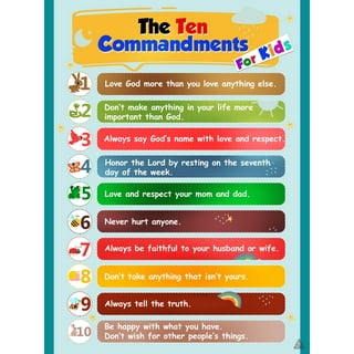 Ten Commandments The Poster 24Inch x 36Inch Art Poster 24x36 Multi ...