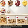 Cevemin Push Button Airtight Plastic Food Storage Containers - Square ...
