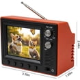 Mini Retro TV 1:12 Scale, 2.4 Inch 720p HD Tiny TV with 4GB Storage ...