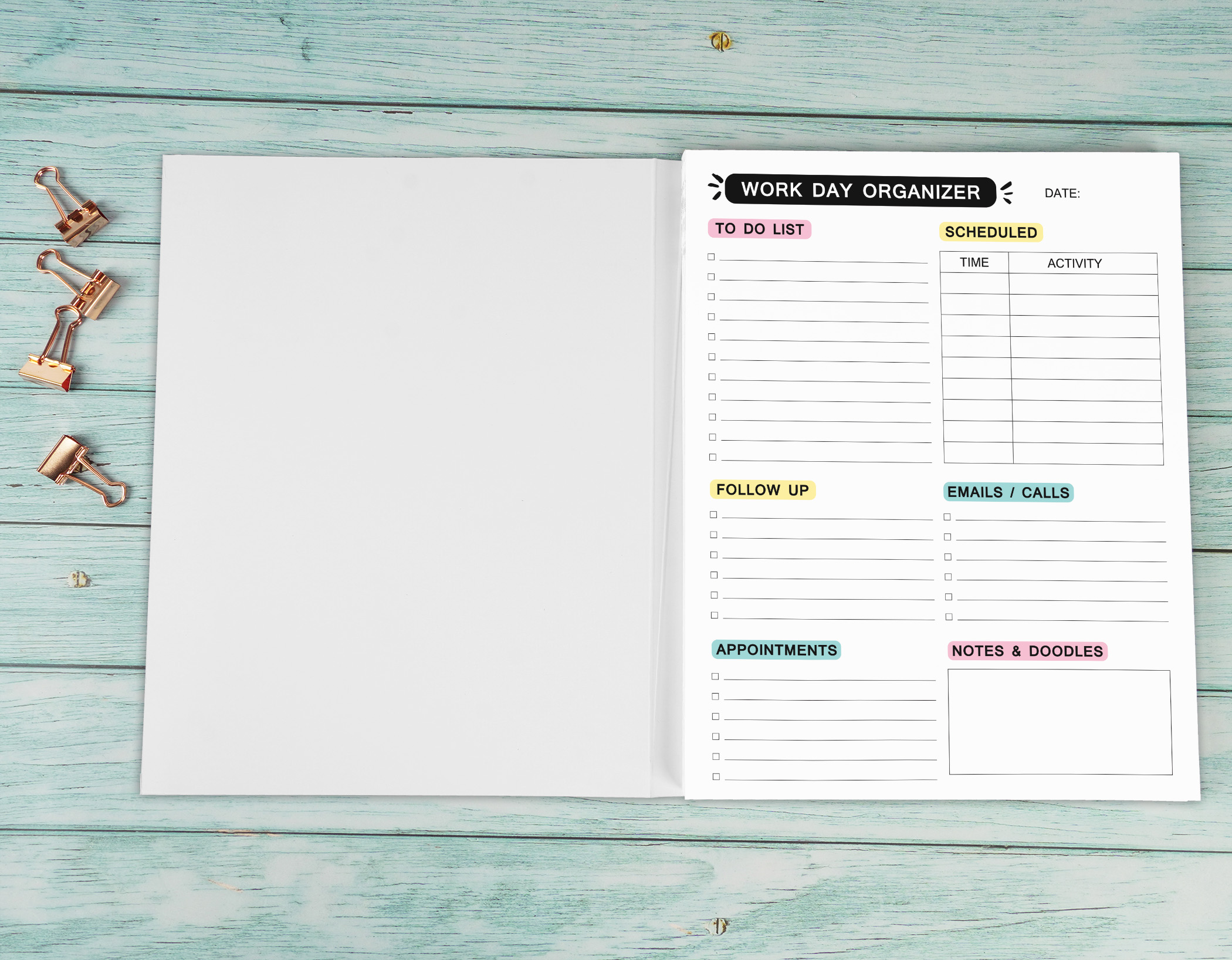 Buy Inkdotpot Work Day Schedule Planner,Personal Organizer- Home- and ...