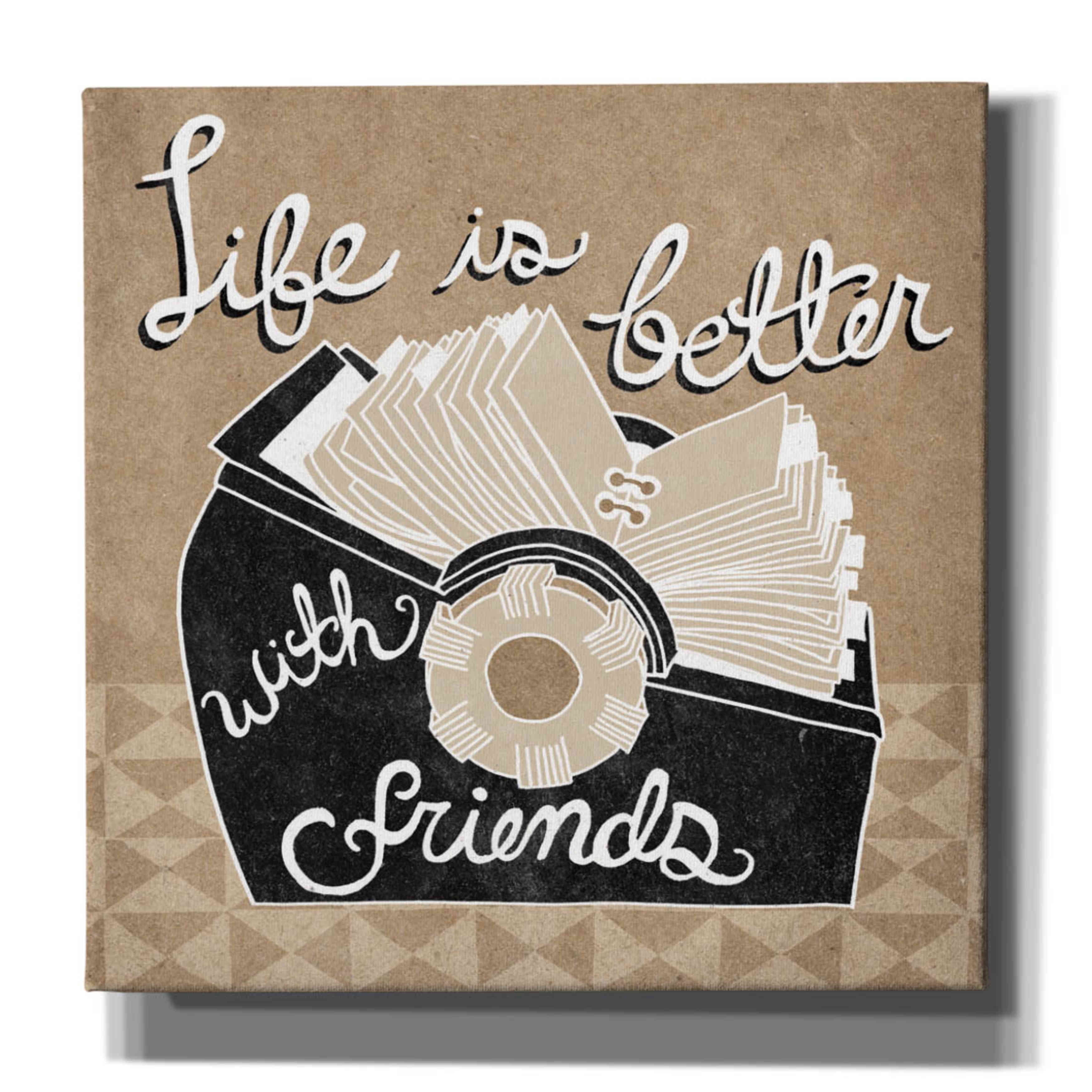 Epic Graffiti 'Life is Better with Friends' by Mary Urban, Canvas Wall ...