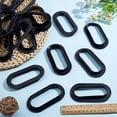 45Pcs Plastic Bag Handles Oval Black 108x53.5x8mm Inner Diameter: 84 ...