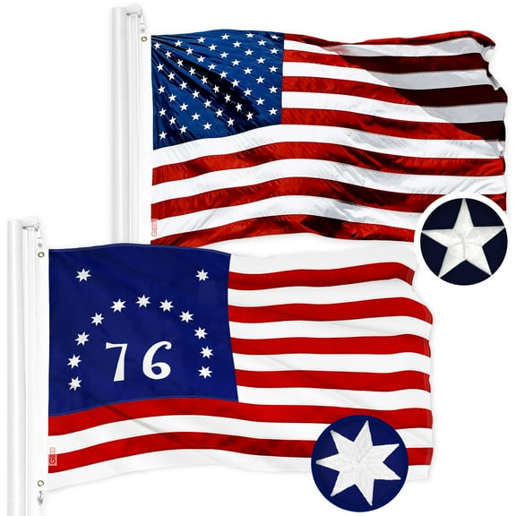 G128 Combo Pack: American USA Flag 5x8 Ft & Mexico Mexican Flag 5x8 Ft ...
