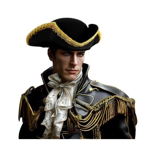 wonima02 Pirate Hat Men's Adult Colonial Tricorn Hats Revolutionary war ...