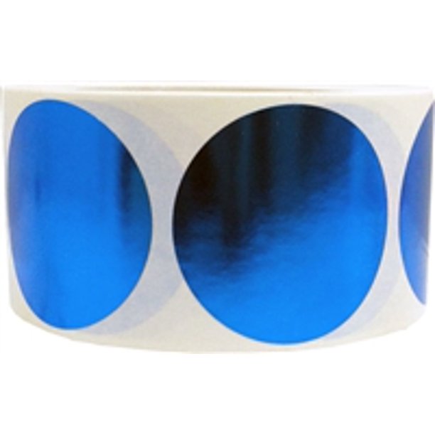 Metallic Blue Circle Stickers | 2" Inches Round | 500 Pack - Walmart ...