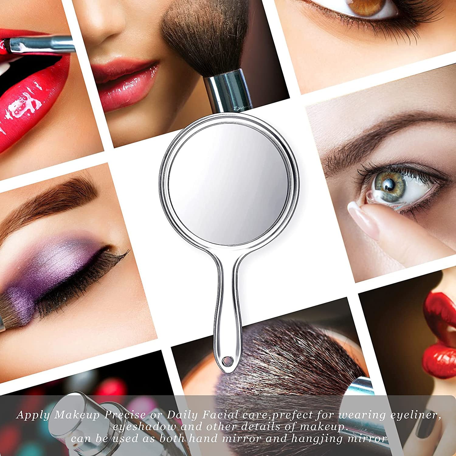 Click here for Hotelus Hand Mirror Double-Sided Handheld Mirror 1... prices