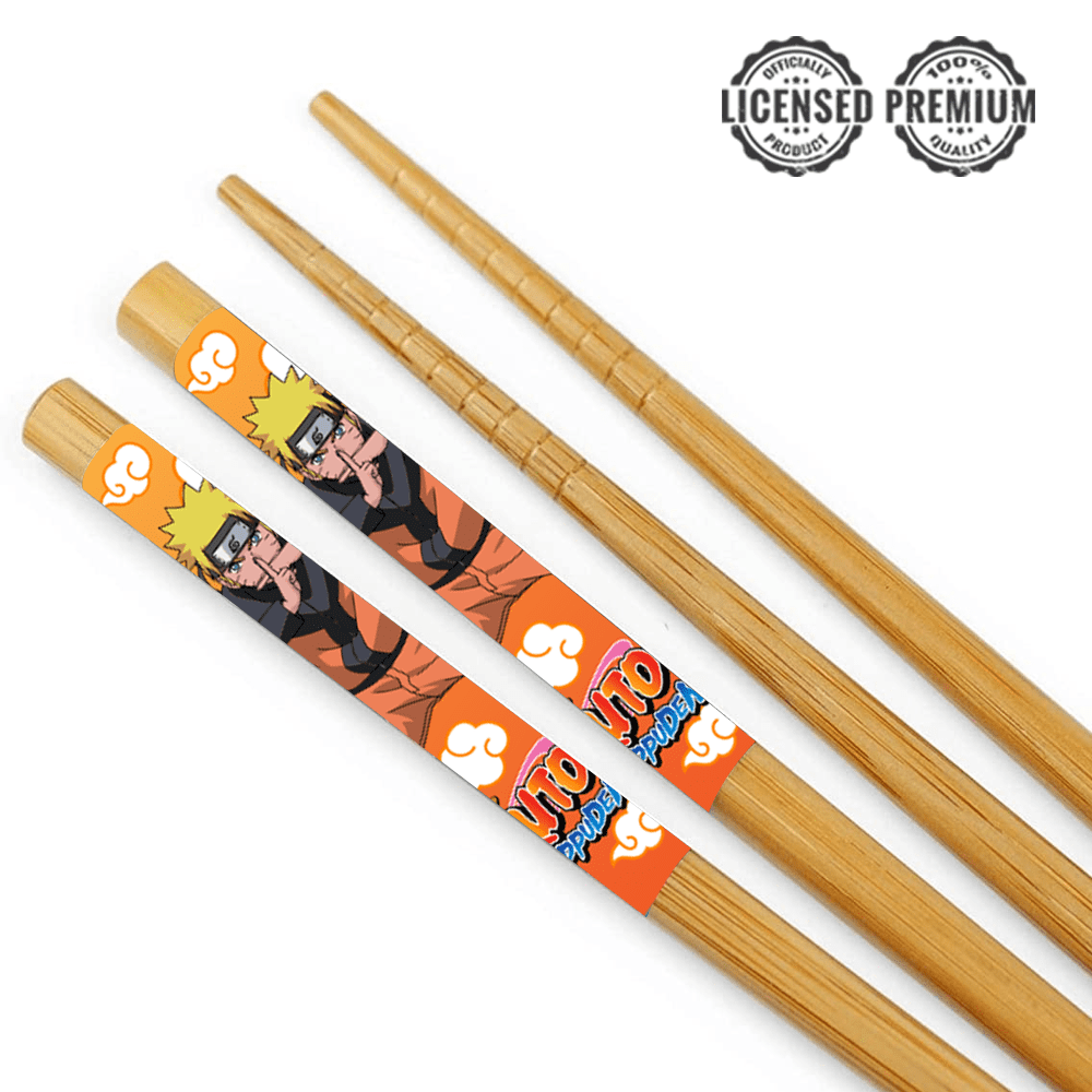 Buy Naruto Shadow Clone Wooden Chop Stick Set | Set of 4 9” Bamboo ...