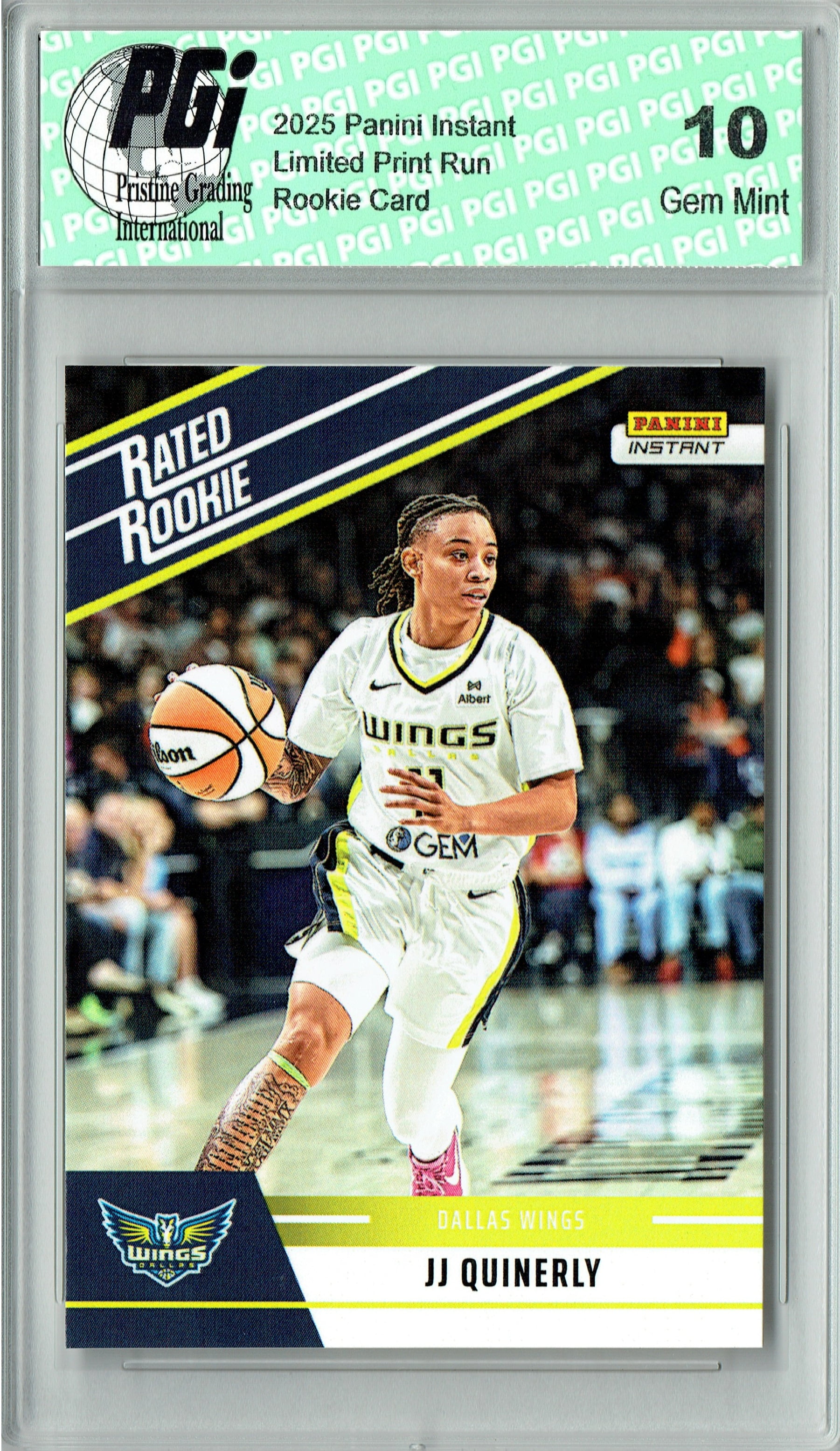 JJ Quinerly 2025 WNBA Panini Instant #RRR19 Retro Rated Rookie Card PGI ...