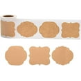 Nvzi Kraft Mason Jar Labels Natural Brown Paper Decorative Stickers ...