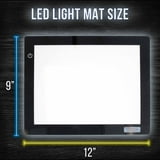 "Lightmaster Ultra-Thin 9"" x 12"" LED Light Box with USB Power Adapter ...
