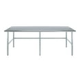 AmGood 30 in. x 96 in. Open Base Stainless Steel Work Table ...