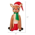 Gemmy Industries Yard Inflatables Rudolph the Red Nosed Reindeer, 4.5 ...