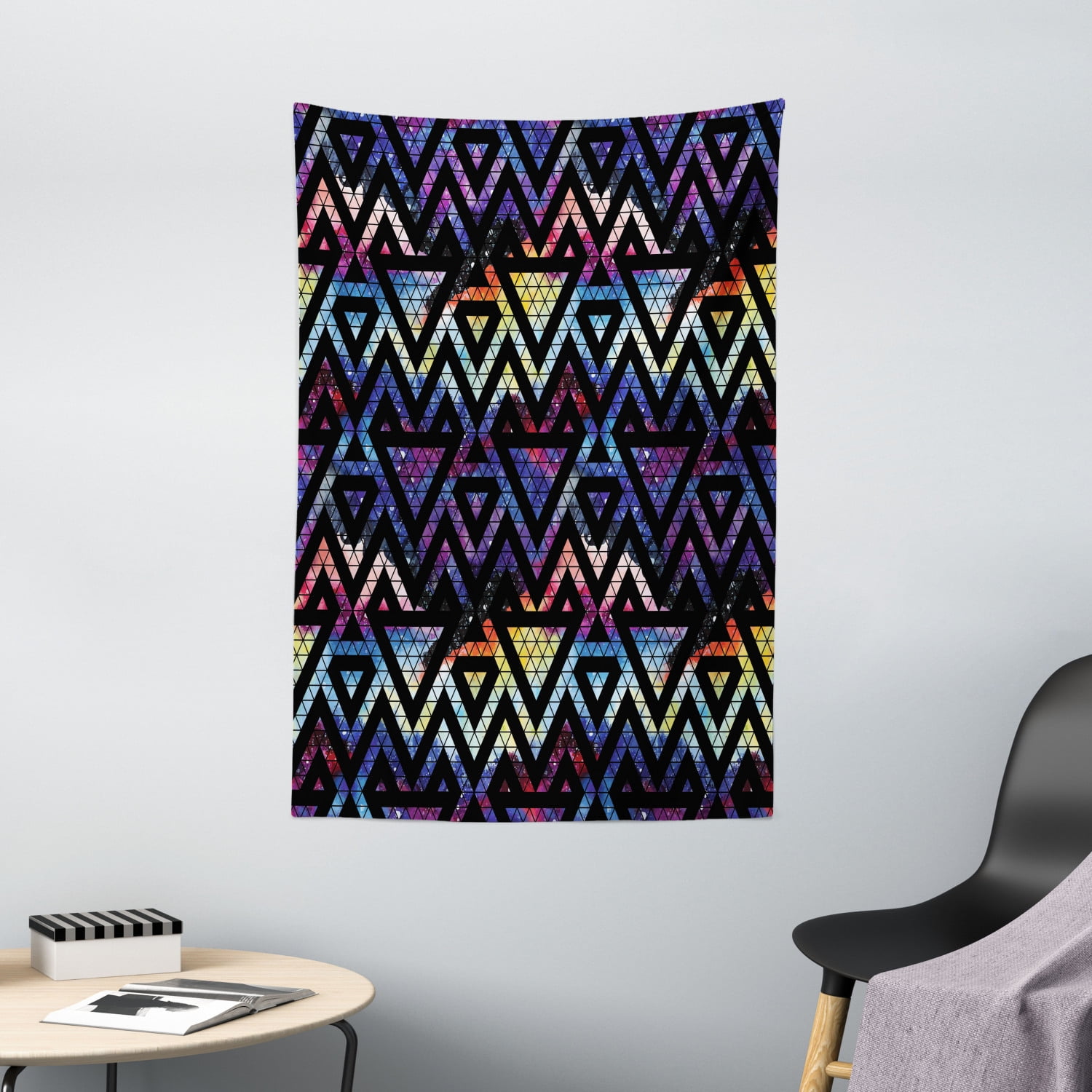Geometric Tapestry, Galaxy Themed Background with Geometrical Shapes ...