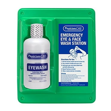 PhysiciansCare Eyewash Station, Double 32oz Screw Cap Bottle - Walmart.com