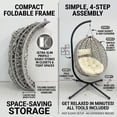 Aukfa Egg Swing Chair with Stand, Indoor Outdoor Hanging Wicker Basket ...