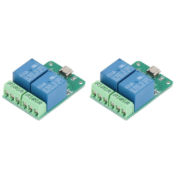Relay Module, 2 Channel USB Relay Module PC Control PCB Overcurrent ...
