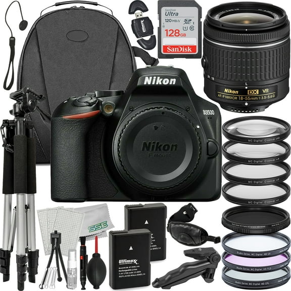 Nikon D3500 DSLR Digital Camera for Beginners with 18-55mm Lens Starter ...