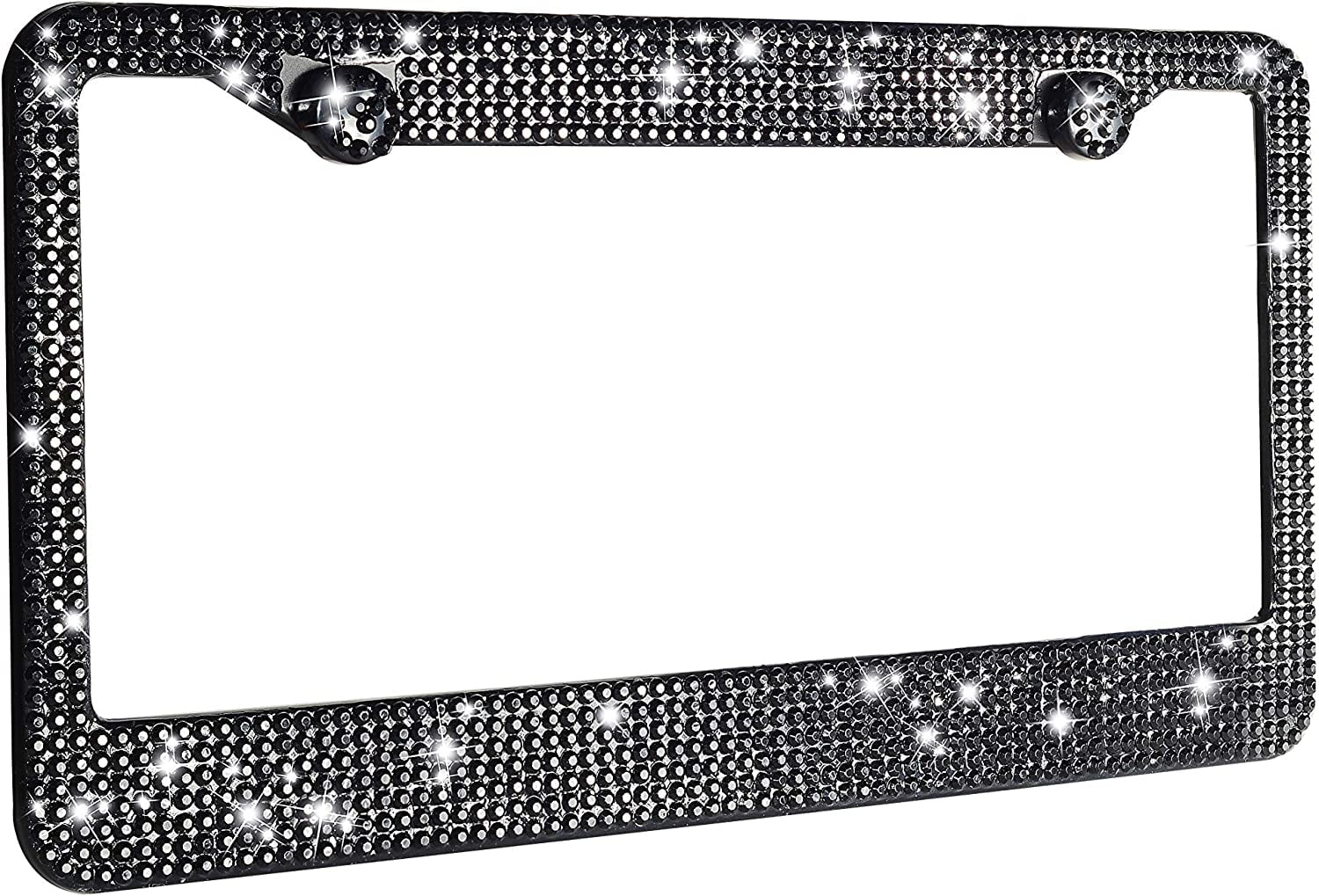 Handcrafted Rhinestone Acrylic Bling License Plate Frames for Women, Men | 1 Pack Bedazzled ...