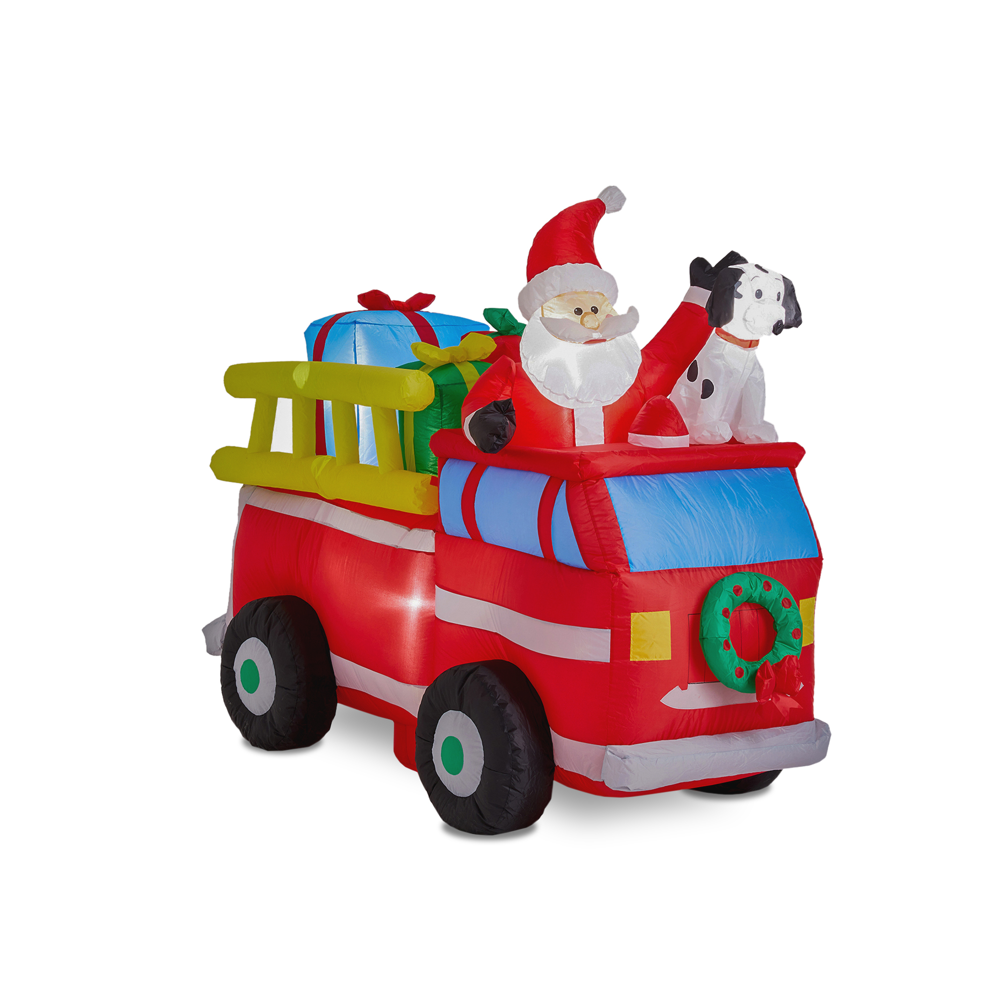Glitzhome 7FT Lighted Inflatable Santa in Truck Decor - Walmart.com
