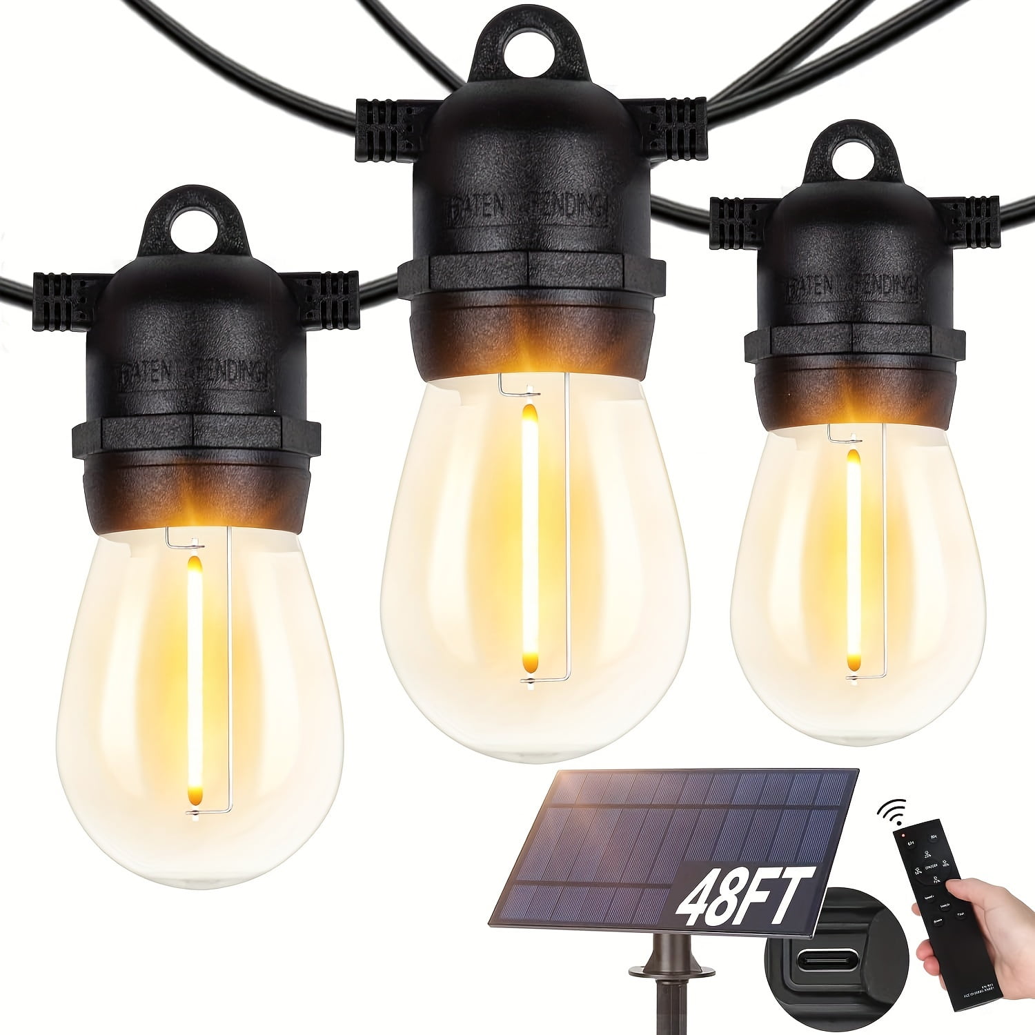 Click here for Qjuhung Solar Powered Dimmable 1pc 48/100ft S14 Le... prices