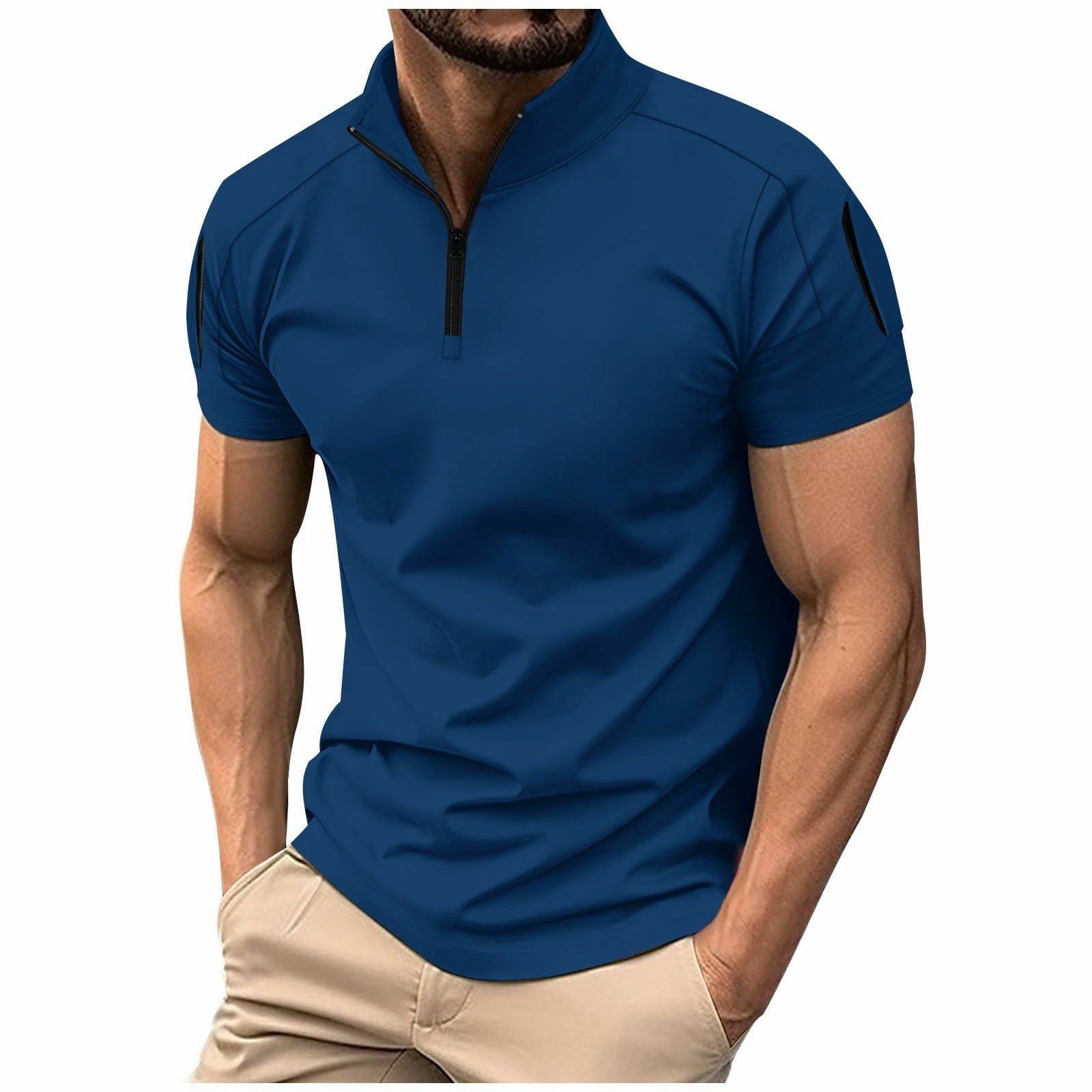 Click here for Tndbkqwr Shirt For Men Casual Mens Zipper Short Sl... prices