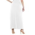 MOA COLLECTION Women's Ultra Comfort Stretch Maxi Skirt Relaxed Fit for Everyday Elegance ...