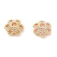 Brass Bead Caps 6-Petal Flower Real 18K Gold Plated 6x2.5mm Hole: 1-1 ...