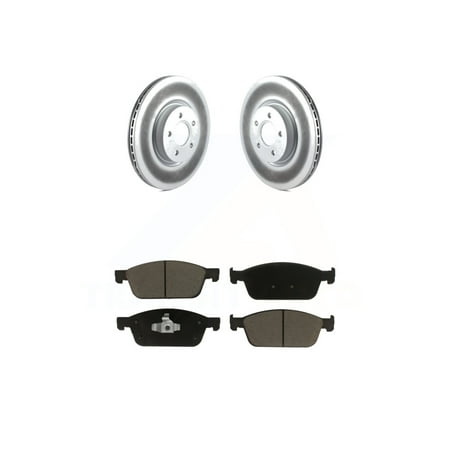 Transit Auto - Front Coated Disc Brake Rotors And Ceramic Pads Kit For ...