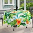 Waterproof Outdoor Tablecloth with Umbrella Hole for Round Table ...