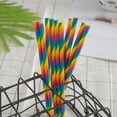100pcs Disposable Paper Straws Eco-friendly Degradable Drinking Straws ...